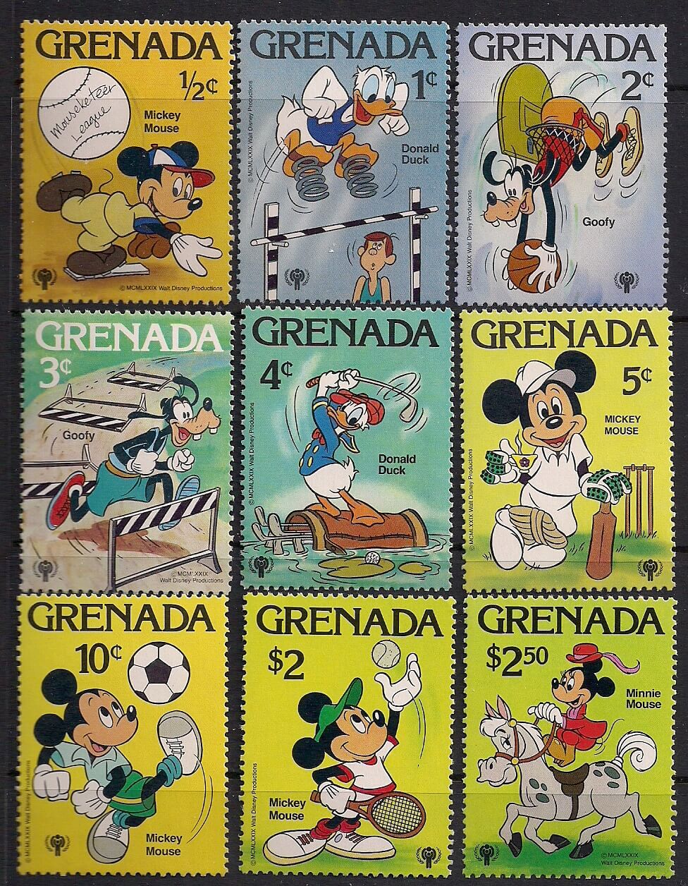 Mesa Stamps - Disney characters and IYC emblem