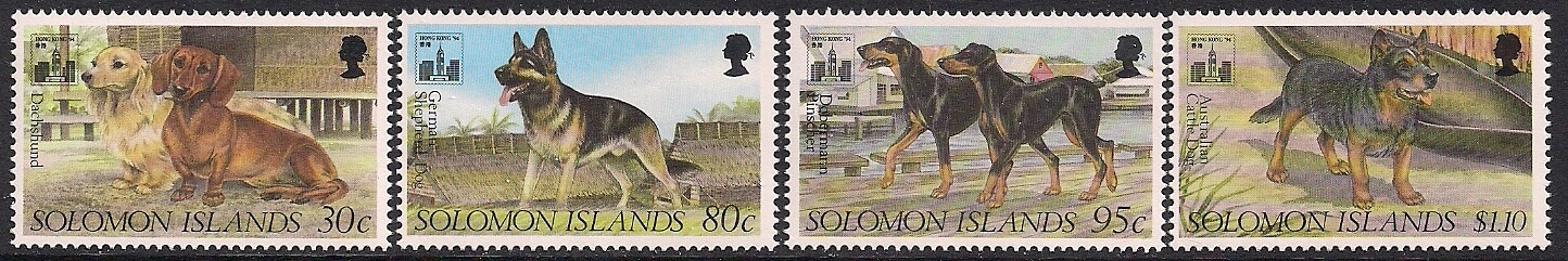 Mesa Stamps - Dogs of Solomon Islands