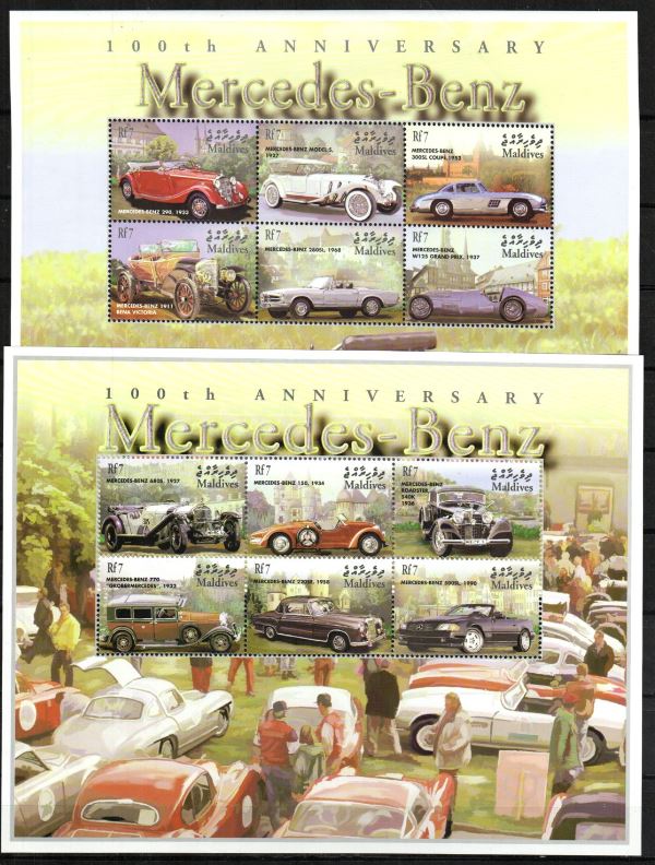 Mesa Stamps - Mercedes-Benz Automobiles, centennary