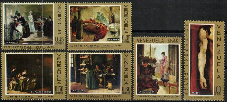 Mesa Stamps - Paintings by Cristobal Rojas