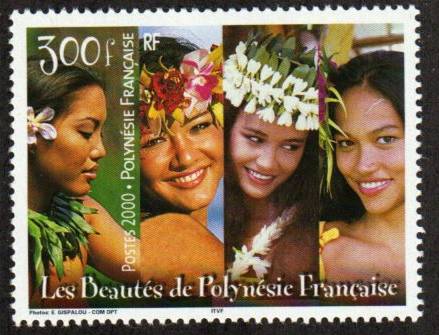 Mesa Stamps - Beautiful women of French Polynesia