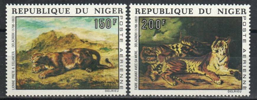 Delacroix paintings of lions or tigers
