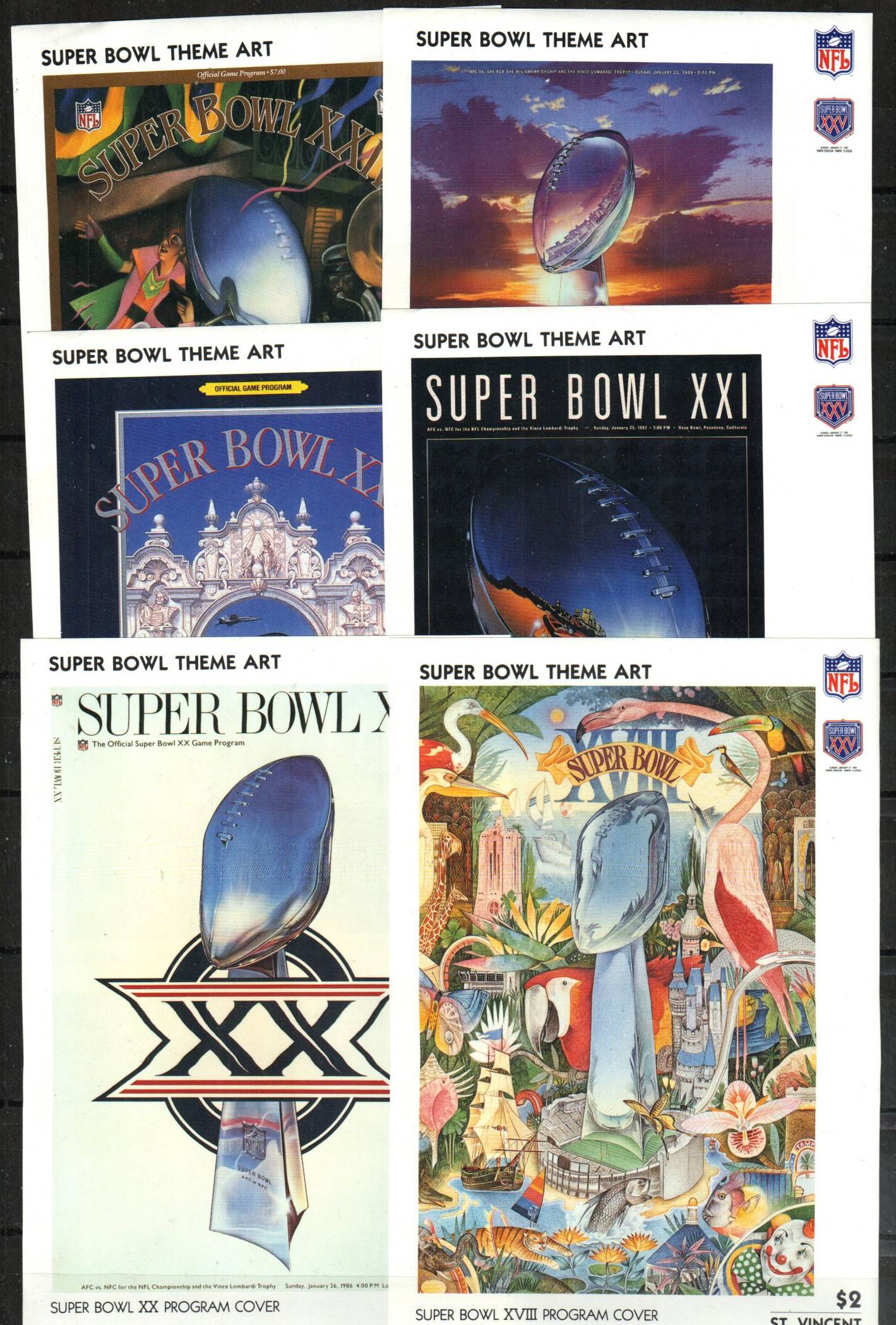Superbowl program covers